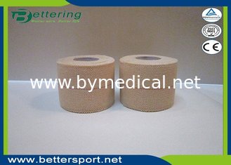 China Skin Colour 100% Pure Cotton Heavy Stretch Tape Elastic Adhesive Bandage EAB with middle line sports tape supplier