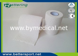 China White Colour Cotton Elastic adhesive bandage lightplast light weight stretch tape light EAB finger wrapping tape supplier