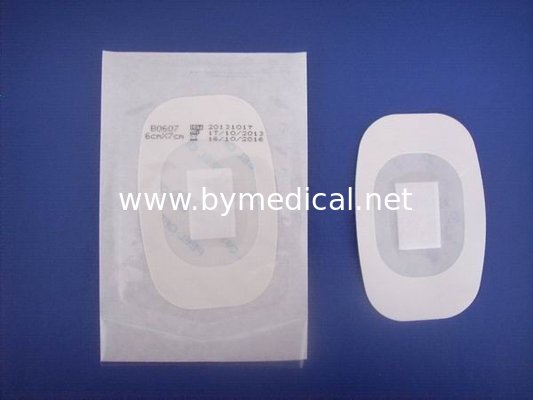 Transparent PU wound dressing with absorbent pad B0607 supplier