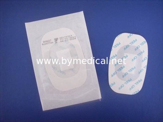 Transparent PU wound dressing with absorbent pad B0607 supplier