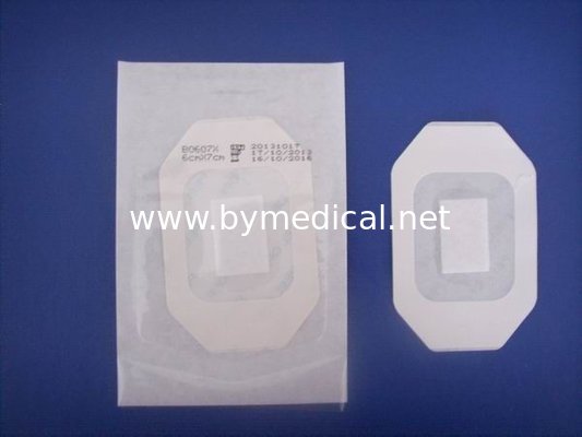 Medical PU wound dressing with non woven absorbent pad B0607X supplier