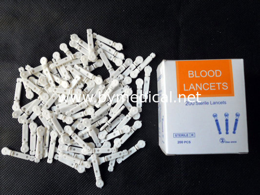 Medical white flat blood lancet with twist top supplier
