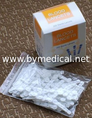 Medical white flat blood lancet with twist top supplier