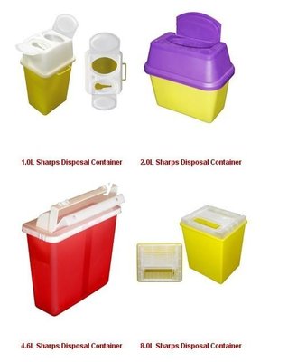 Disposable Sharps Container F/R/T/Y Shape for choice supplier