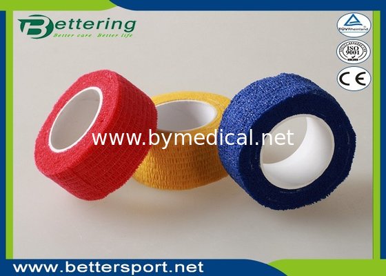 2.5cm Easy Hand Tearable Non Woven Finger wrap cohesive bandage self adhesive bandage supplier