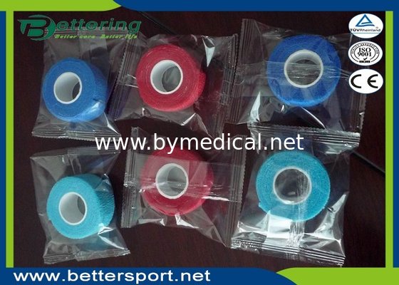 2.5cm Easy Hand Tearable Non Woven Finger wrap cohesive bandage self adhesive bandage supplier