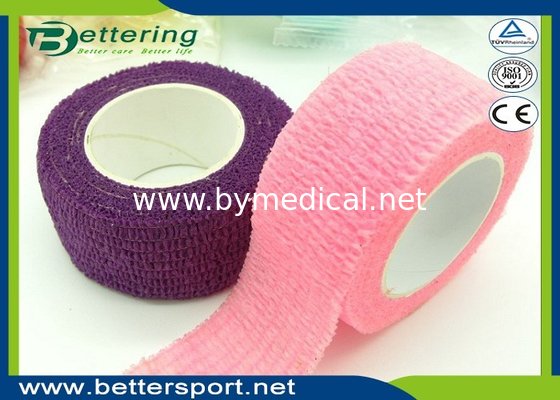2.5cm Easy Hand Tearable Non Woven Finger wrap cohesive bandage self adhesive bandage supplier