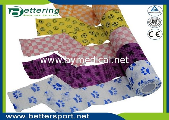 Various Pattern Printing Non Woven cohesive bandage self adhesive bandage vet wrap bandage supplier