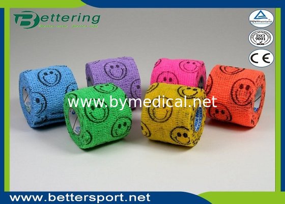 Various Pattern Printing Non Woven cohesive bandage self adhesive bandage vet wrap bandage supplier