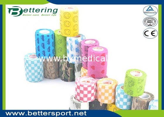 Printed Veterinary elastic Non Woven Cohesive Bandage with various patterns available supplier