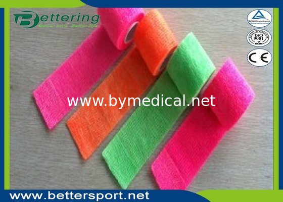 Neon Colour Non Woven Self Adhesive Tape Cohesive Bandage Coflex tape Horse Bandage supplier