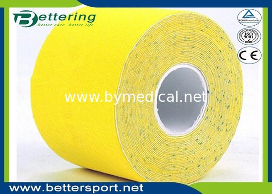 Sports Cotton Kinesiology Elastic Therapy Kinesio Tape Pain Relief & Support Adhesive Muscle Bandage Yellow Colour supplier