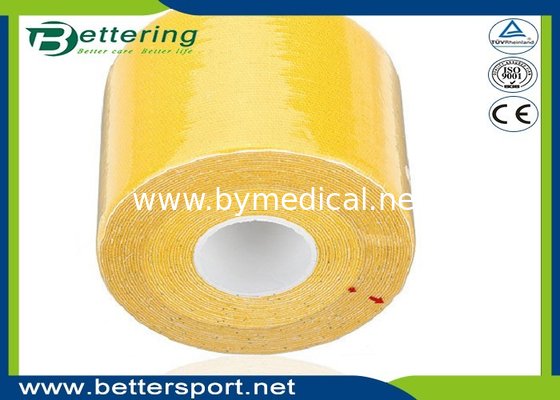 Sports Cotton Kinesiology Elastic Therapy Kinesio Tape Pain Relief & Support Adhesive Muscle Bandage Yellow Colour supplier
