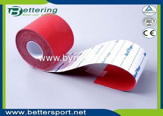 Hot sell kinesiology Kinesio Tape / Pure cotton,Waterproof/Sports Safety Red Colour supplier