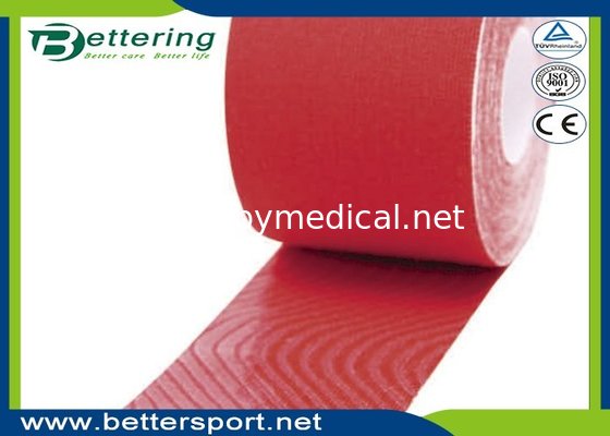 Hot sell kinesiology Kinesio Tape / Pure cotton,Waterproof/Sports Safety Red Colour supplier