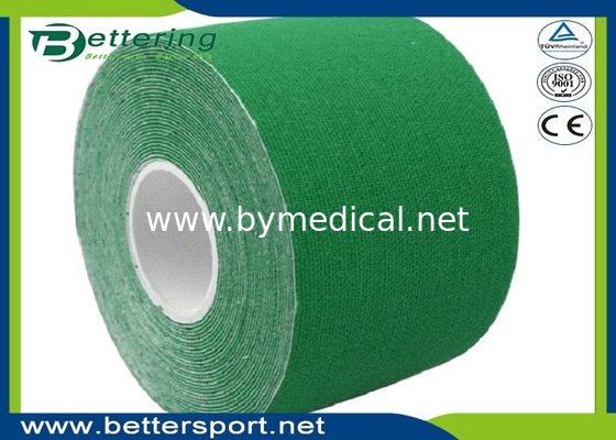 5cm x 5m Kinesiology Tape Kinesio Tape Waterproof Pure Cotton,Sports Safety Muscle Tape Green Colour supplier