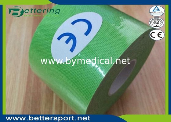 5cm x 5m Kinesiology Tape Kinesio Tape Waterproof Pure Cotton,Sports Safety Muscle Tape Green Colour supplier