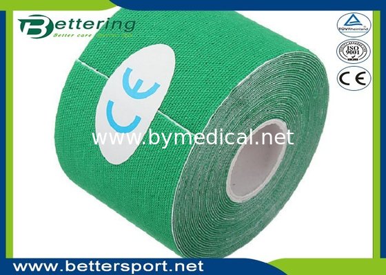 5cm x 5m Kinesiology Tape Kinesio Tape Waterproof Pure Cotton,Sports Safety Muscle Tape Green Colour supplier