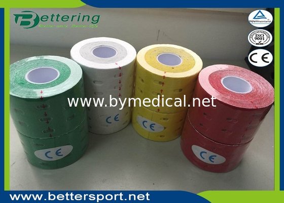 7.5cm Sports Physiotherapy Tape Kinesio Tape Kinesiology cotton elastic sports muscle tape with Various colours supplier