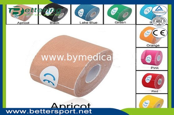5cmX5m Sports Physiotherapy Tape Kinesio Tape Kinesiology cotton elastic sports muscle tape with Various colours supplier