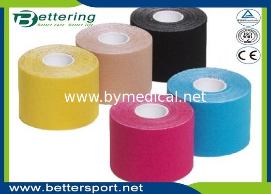 5cmX5m Sports Physiotherapy Tape Kinesio Tape Kinesiology cotton elastic sports muscle tape with Various colours supplier