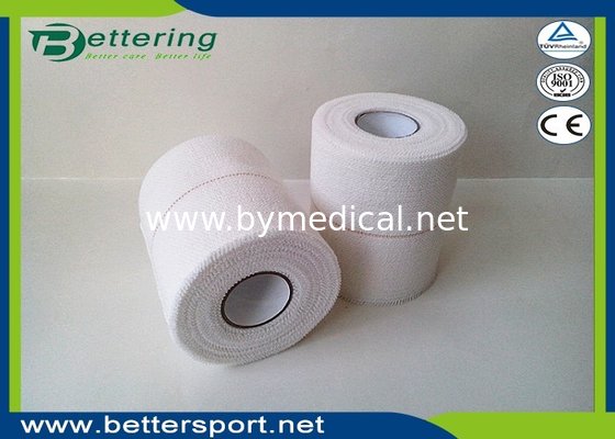 White Colour 100% Medical Cotton Elastic Adhesive Bandage Wrist Protection Fixation Tape with Feather Edge supplier