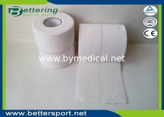 White Colour 100% Medical Cotton Elastic Adhesive Bandage Wrist Protection Fixation Tape with Feather Edge supplier