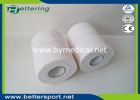 White Colour 100% Medical Cotton Elastic Adhesive Bandage Wrist Protection Fixation Tape with Feather Edge supplier
