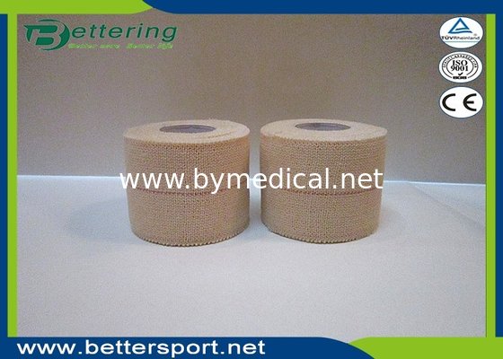 Skin Colour 100% Pure Cotton Heavy Stretch Tape Elastic Adhesive Bandage EAB with middle line sports tape supplier