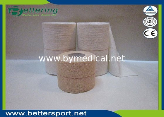 Skin Colour 100% Pure Cotton Heavy Stretch Tape Elastic Adhesive Bandage EAB with middle line sports tape supplier