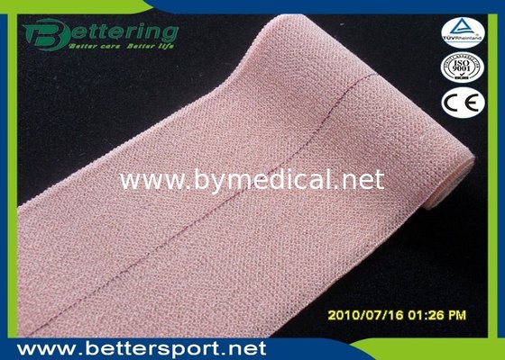 Light Brick Red Colour 100% Cotton Elastic Adhesive Bandage Wrist Protection Fixation Tape with Feather Edge supplier
