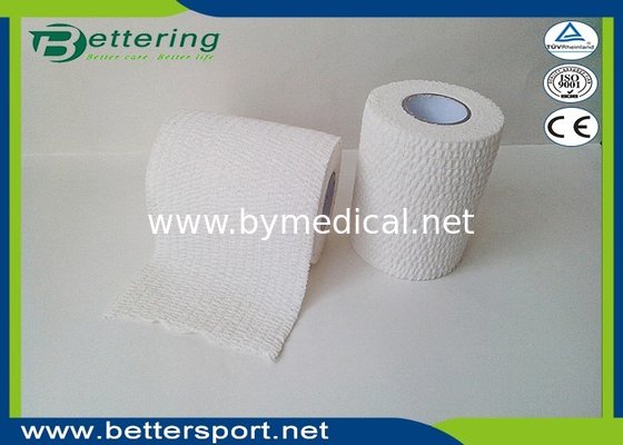 White Colour Cotton Elastic adhesive bandage lightplast light weight stretch tape light EAB finger wrapping tape supplier