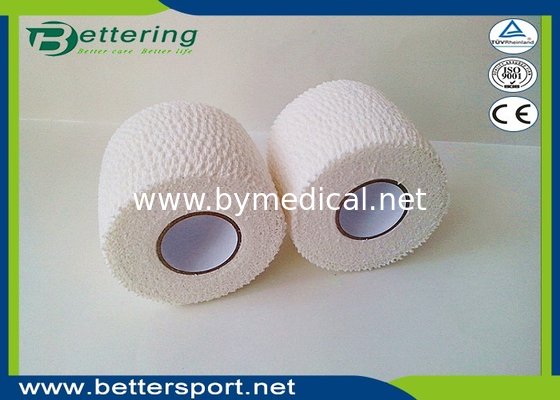 White Colour Cotton Elastic adhesive bandage lightplast light weight stretch tape light EAB finger wrapping tape supplier