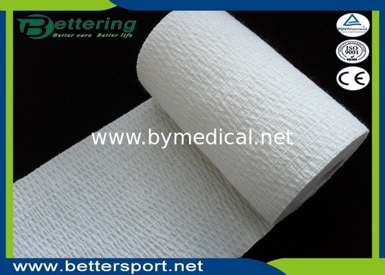 White Colour Cotton Elastic adhesive bandage lightplast light weight stretch tape light EAB finger wrapping tape supplier