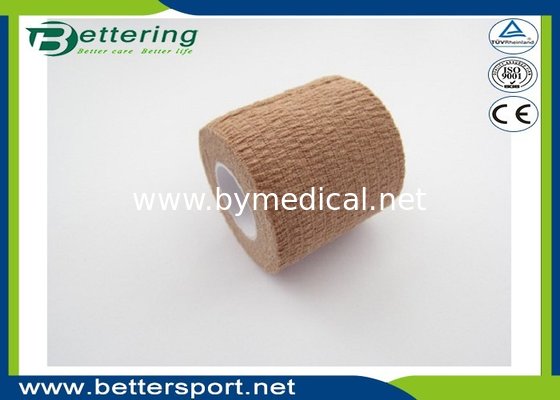 Skin Colour Easy hand tear Cotton Elastic adhesive bandage lightplast stretch tape light EAB finger wrapping tape supplier
