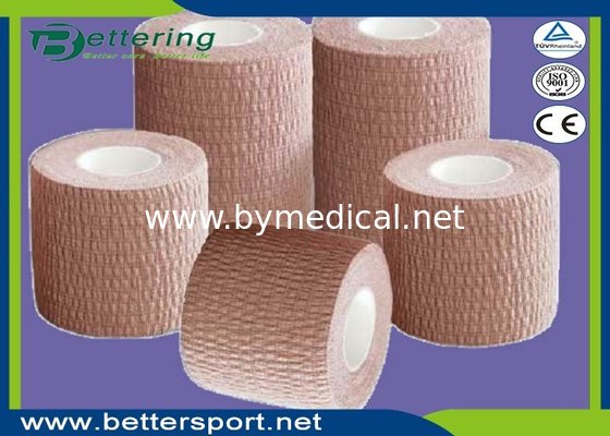 Skin Colour Easy hand tear Cotton Elastic adhesive bandage lightplast stretch tape light EAB finger wrapping tape supplier