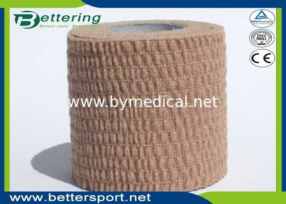 Skin Colour Easy hand tear Cotton Elastic adhesive bandage lightplast stretch tape light EAB finger wrapping tape supplier