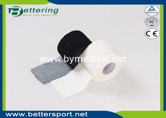Black Colour Easy hand tear Cotton Elastic adhesive bandage lightplast stretch tape light EAB finger wrapping tape supplier