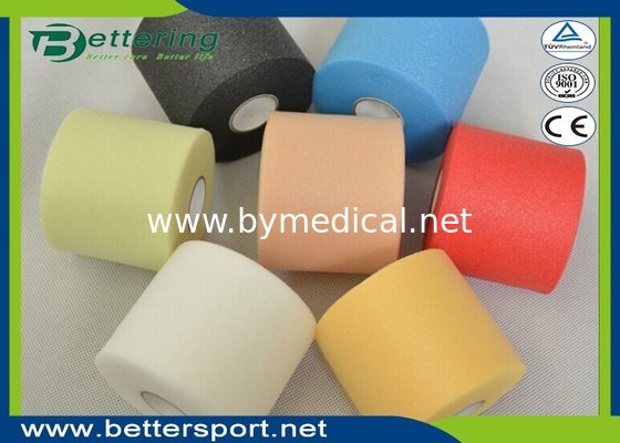 7cmX27m Sports Underwrap Foam Tape Polyester Fiber Elastic Adhesive Muscle Strain Injury Roll Bandage supplier