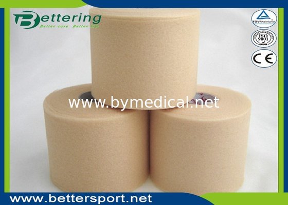 Skin Colour 7cmX27m Sports Underwrap Foam Tape Polyester Fiber Elastic Adhesive Muscle Strain Injury Roll Bandage supplier