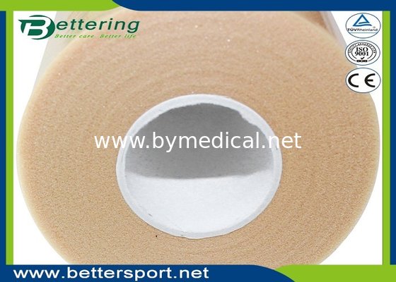 Skin Colour 7cmX27m Sports Underwrap Foam Tape Polyester Fiber Elastic Adhesive Muscle Strain Injury Roll Bandage supplier