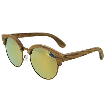Natural Fashion Men Size Wooden Sunglasses with Spring Bud wood / Zebra / Red Sandal Wood