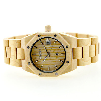 Comfortable Handmade Quartz Bamboo Wrist Watch For Decoration