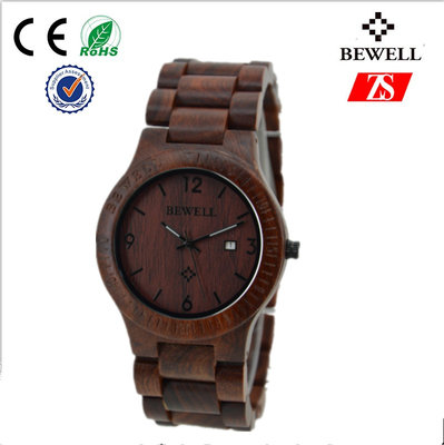 Super Thin Wood Japan Movt Quartz Watch For Man 36 Months Battery Life