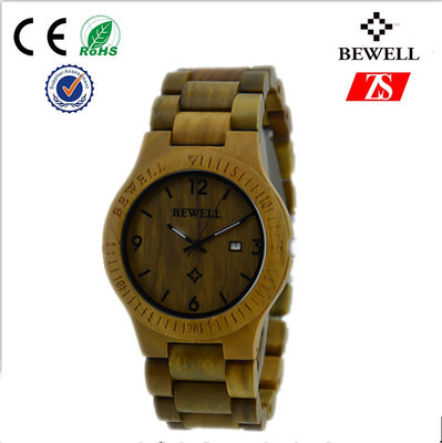 Super Thin Wood Japan Movt Quartz Watch For Man 36 Months Battery Life