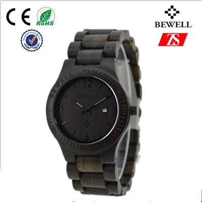 Super Thin Wood Japan Movt Quartz Watch For Man 36 Months Battery Life