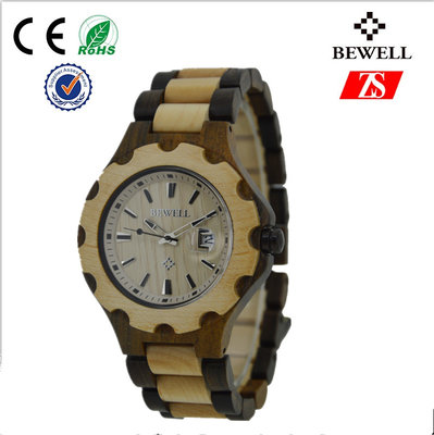 Personalized Handmade Quartz Zebra Wood Watch With Japan Movement