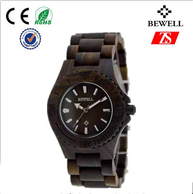 Stylish Red / Black / Green Quartz Wood Watch For Boys Or Girls