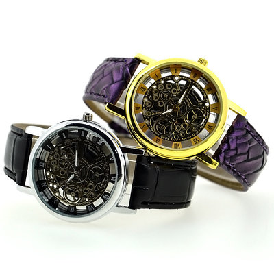 Colorful Alloy And Woven Fabric Gold Wrist Watch For Male And Female