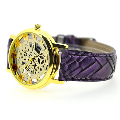 Colorful Alloy And Woven Fabric Gold Wrist Watch For Male And Female